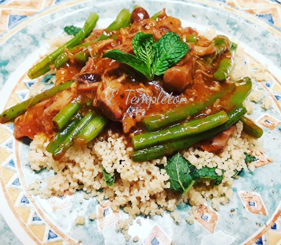 MOROCCAN SPICED PORK WITH BABY GREEN BEANS - Your Recipe Blog