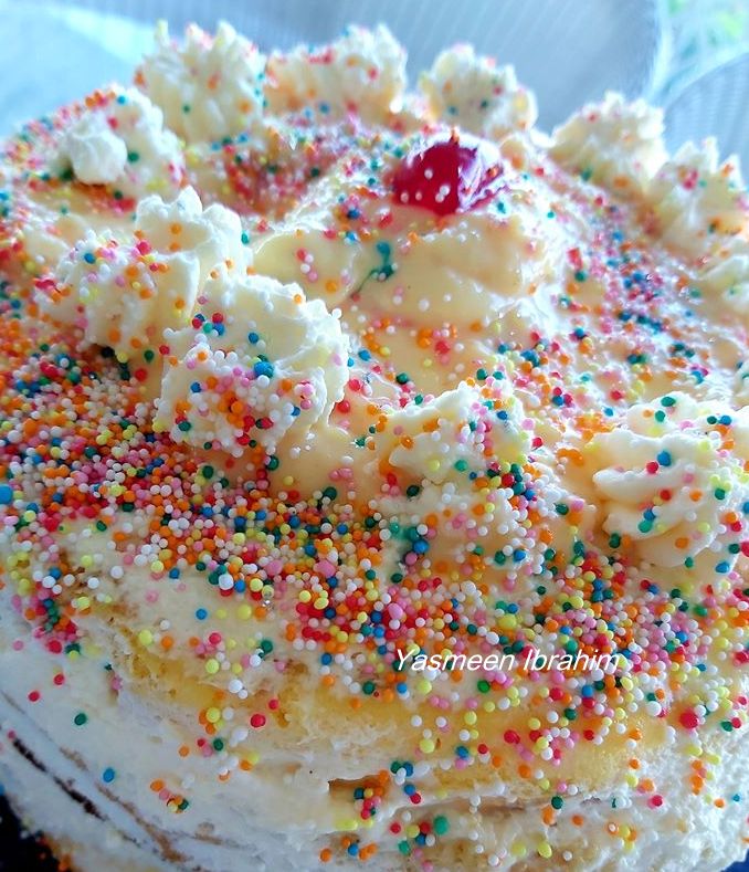 CUSTARD SPONGE LAYER CAKE - Your Recipe Blog